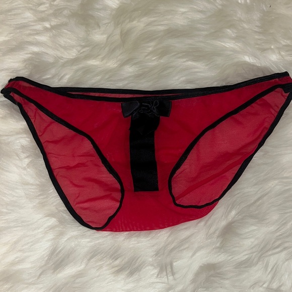 Frederick's of Hollywood | Intimates & Sleepwear | Red Sheer Panty W ...